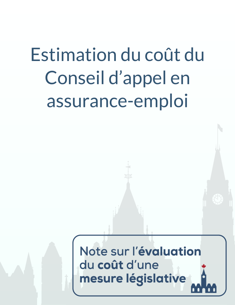 Estimation du coût du Conseil d’appel en assurance-emploi