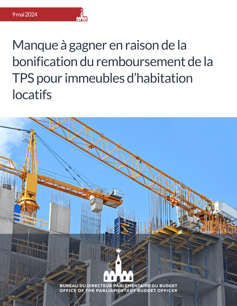 Manque à gagner en raison de la bonification du remboursement de la TPS pour immeubles d ...