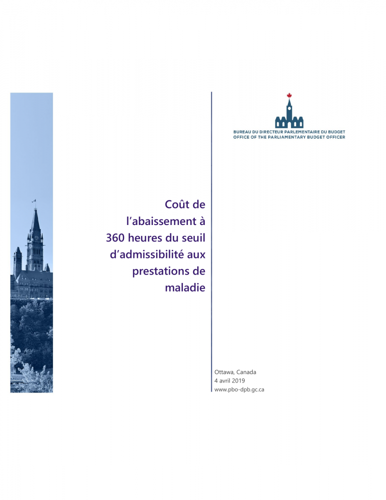 Coût de l'abaissement à 360 heures du seuil d’admissibilité aux ...