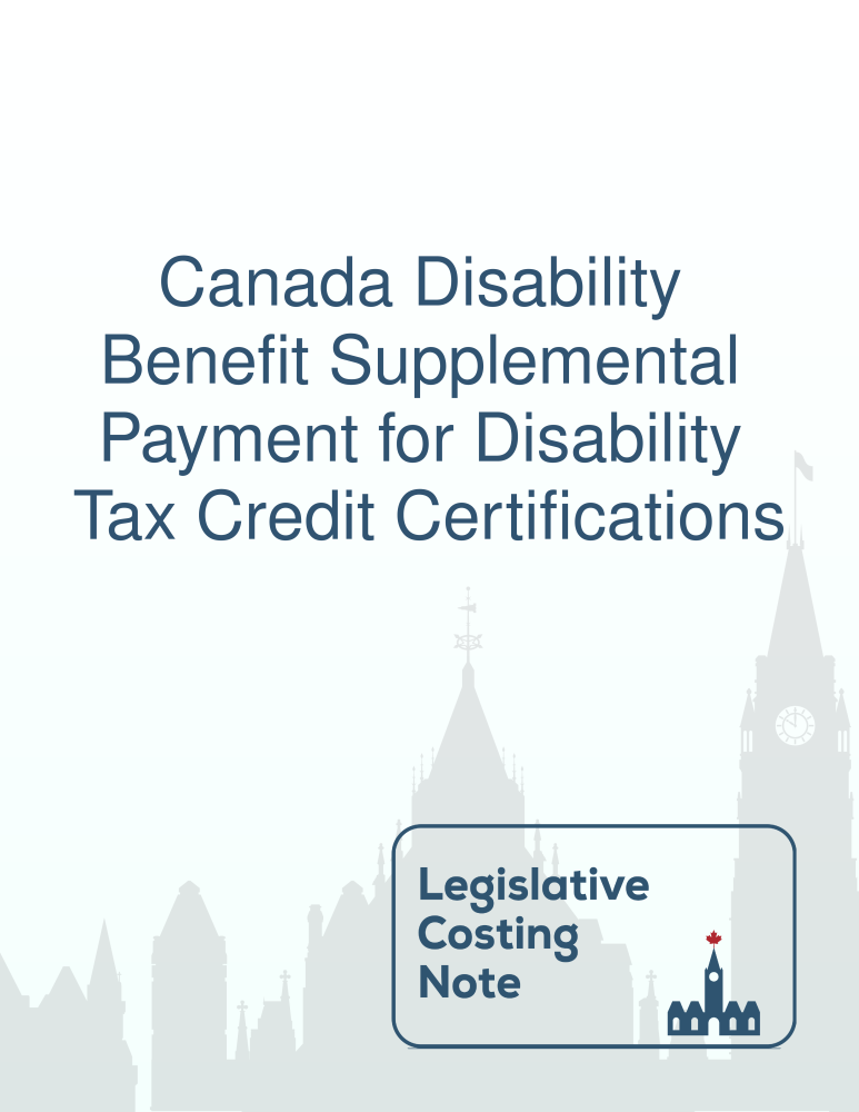 Canada Disability Benefit Supplemental Payment for Disability Tax ...
