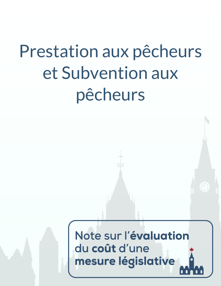 Prestation aux pêcheurs et Subvention aux pêcheurs