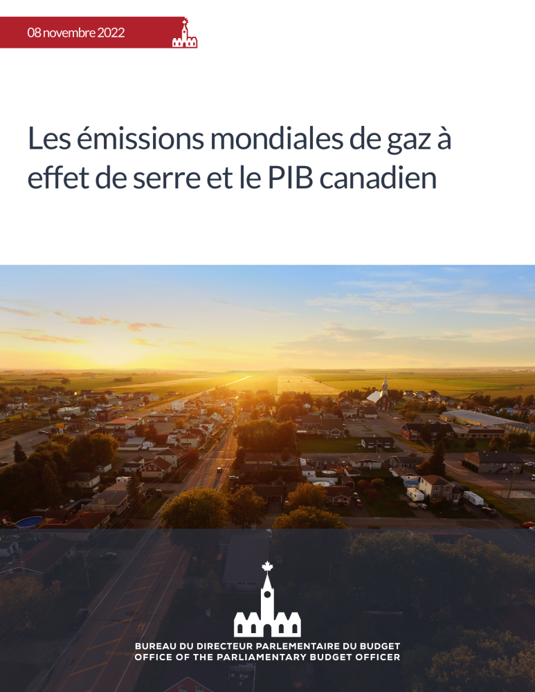 Les émissions mondiales de gaz à effet de serre et le PIB canadien