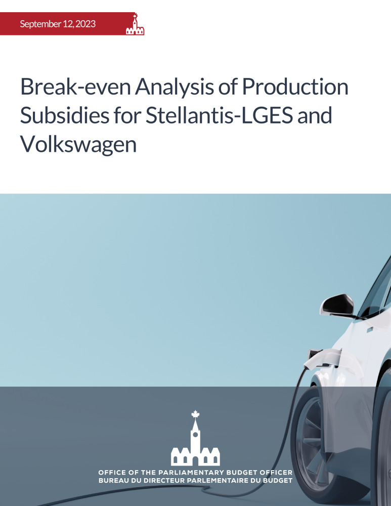 Break-even Analysis of Production Subsidies for Stellantis-LGES and Volkswagen